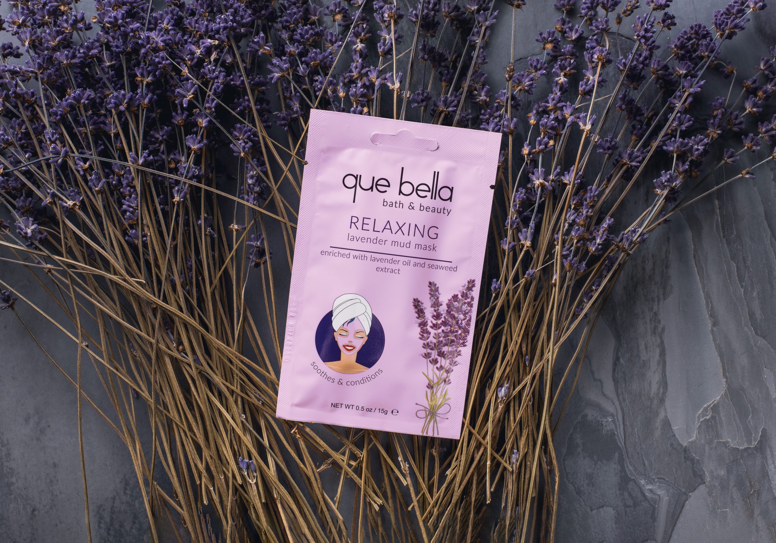 Relaxing Lavender Mud Mask - Que Bella Beauty